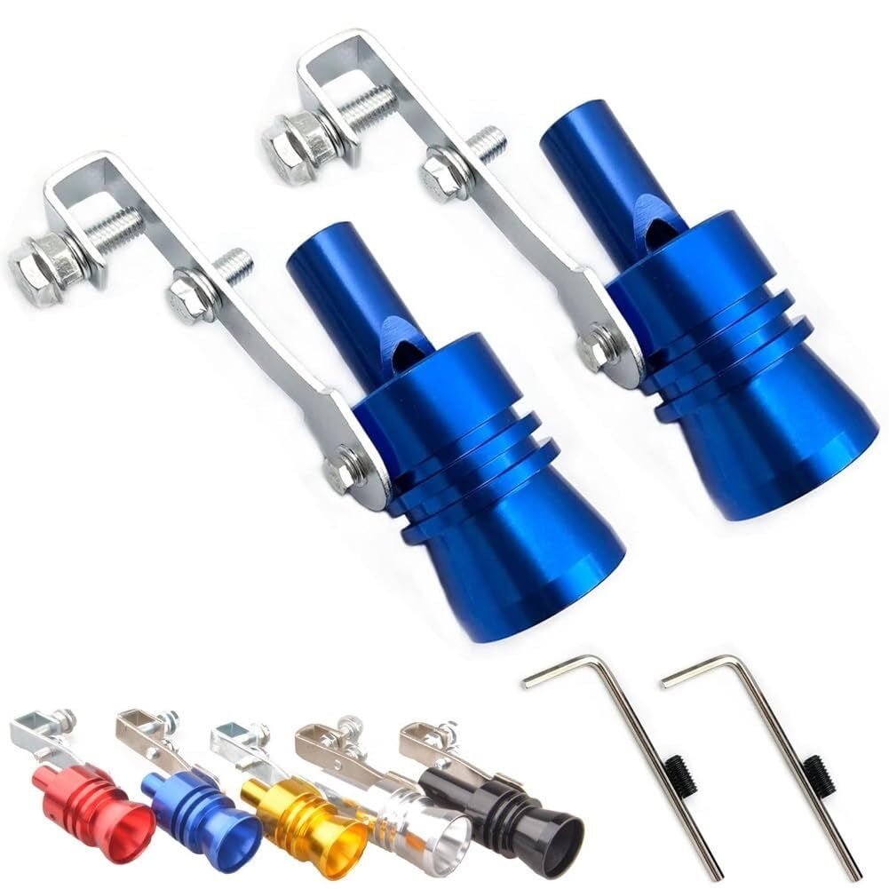 2Pcs Aluminum Alloy Universal Turbo Sound, Car Turbo Whistle Exhaust ...