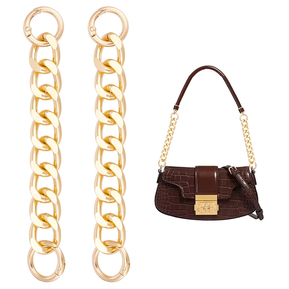 2Pcs Aluminum Curb Chain Purse Strap Extender with Aolly Spring Gate ...