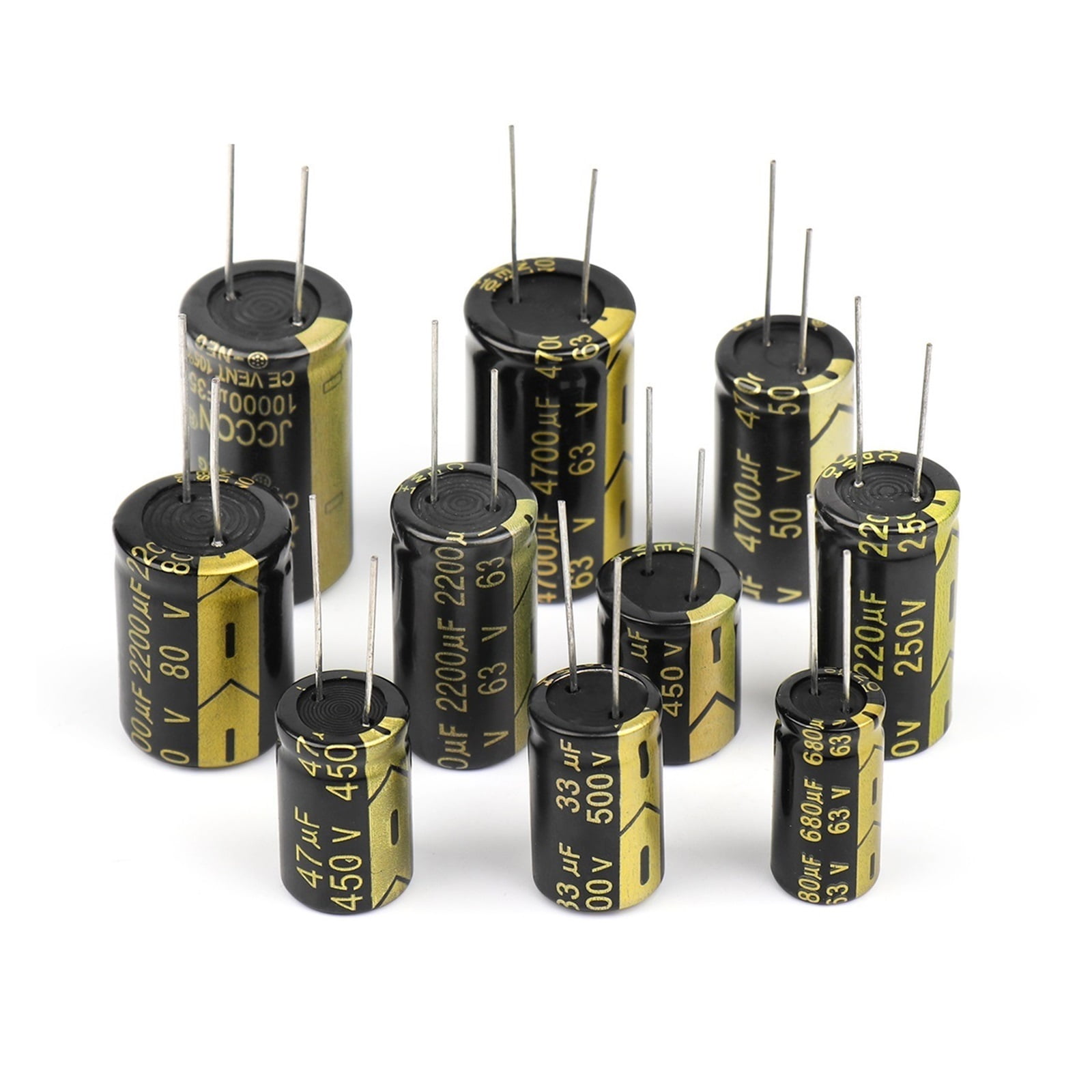 2Pcs Aluminum Electronic Capacitor 25/35/50/63/100/160/200/250/450V ...