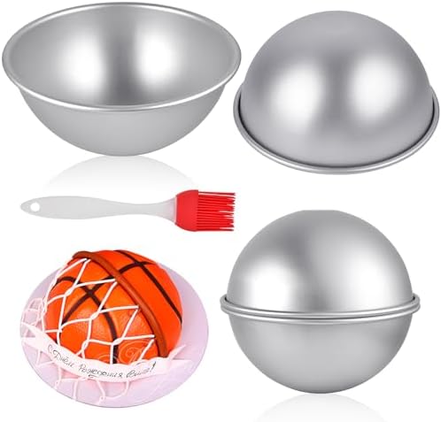 2Pcs Aluminum Hemisphere Pan, 8 Inch Sphere Half Ball Cake Pan ...