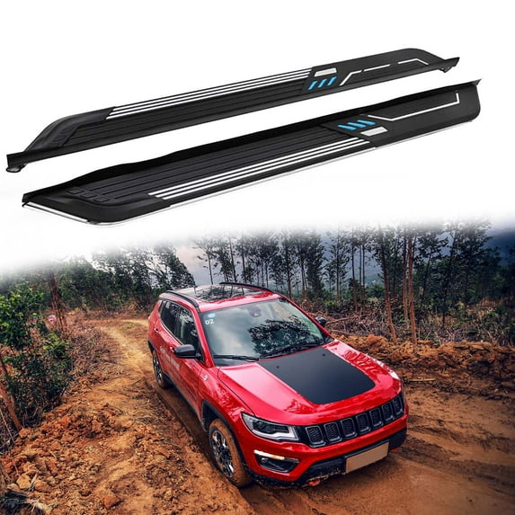 2Pcs Aluminum Running Boards Fit for Jeep Compass 2017 2018 2019 2020 ...