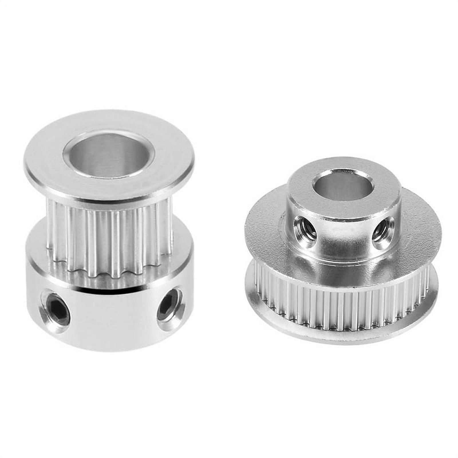 2Pcs Aluminum Timing Belt Pulley Flange Synchronous Wheel for 3D ...