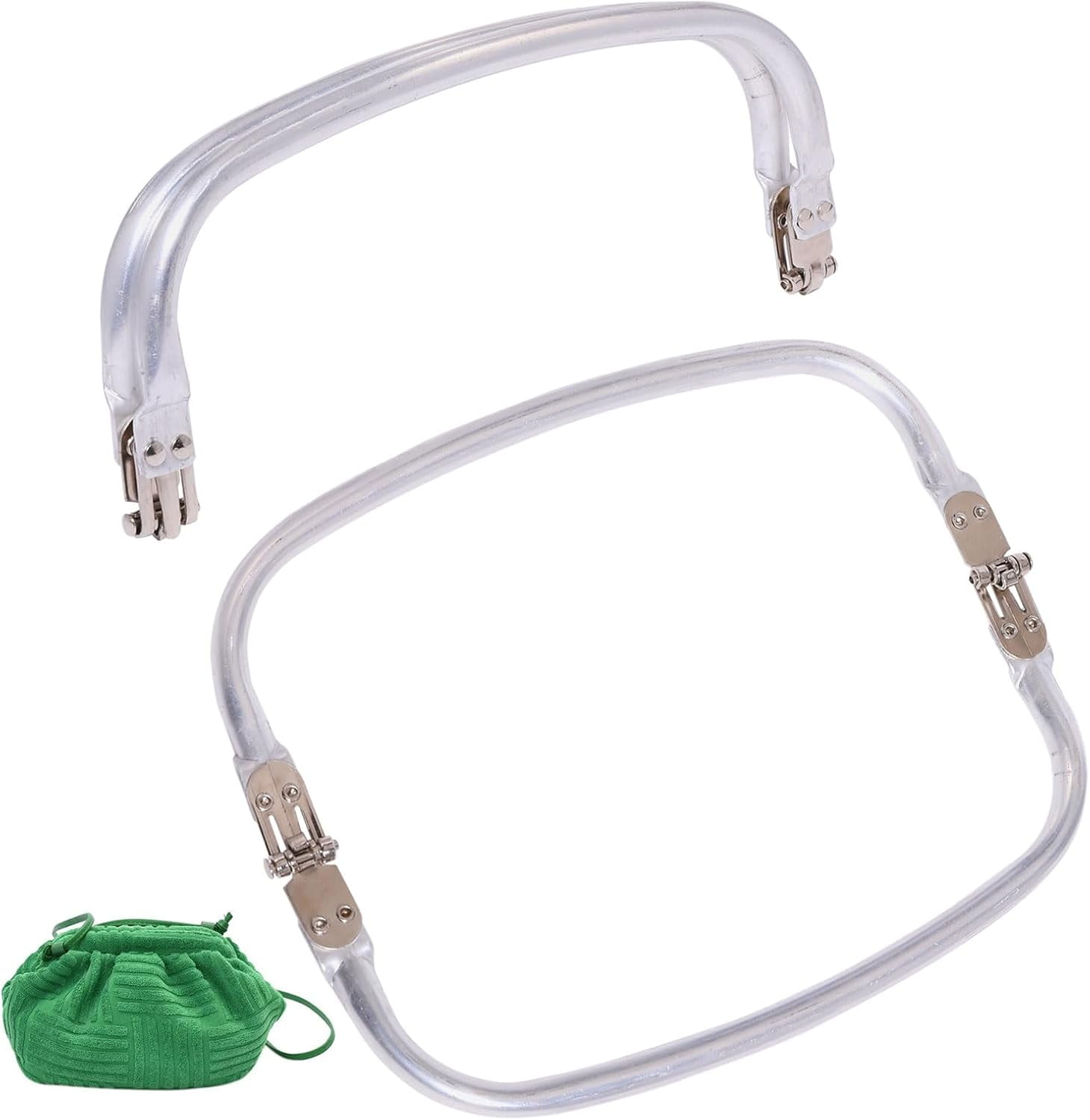 2Pcs Aluminum U-Shaped Purse Frame Kiss Clasp Locks Handles Frame ...