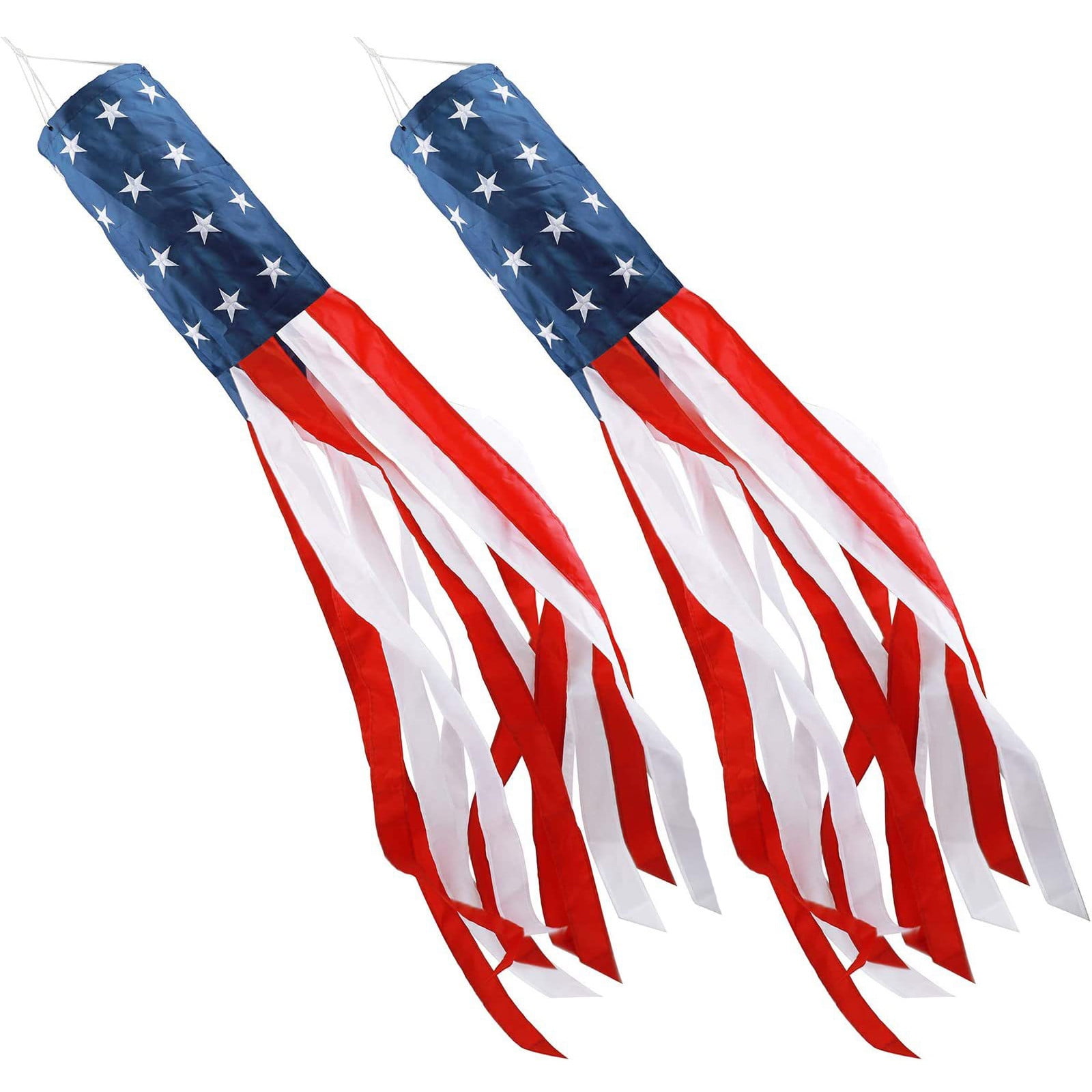 2Pcs American Flag Windsock American Flag Windsock Outdoor American US ...