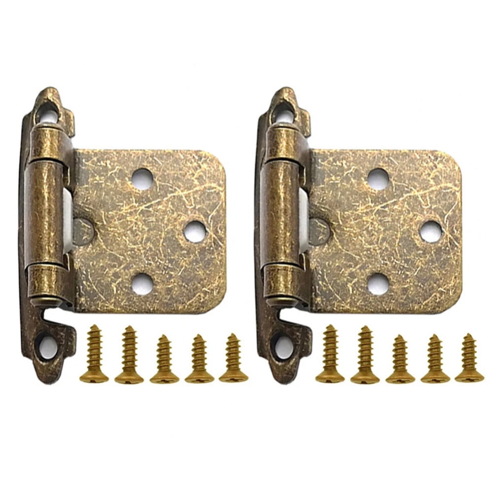 2Pcs American Self Closing Spring Hinge with Screws for Overlay Flush ...