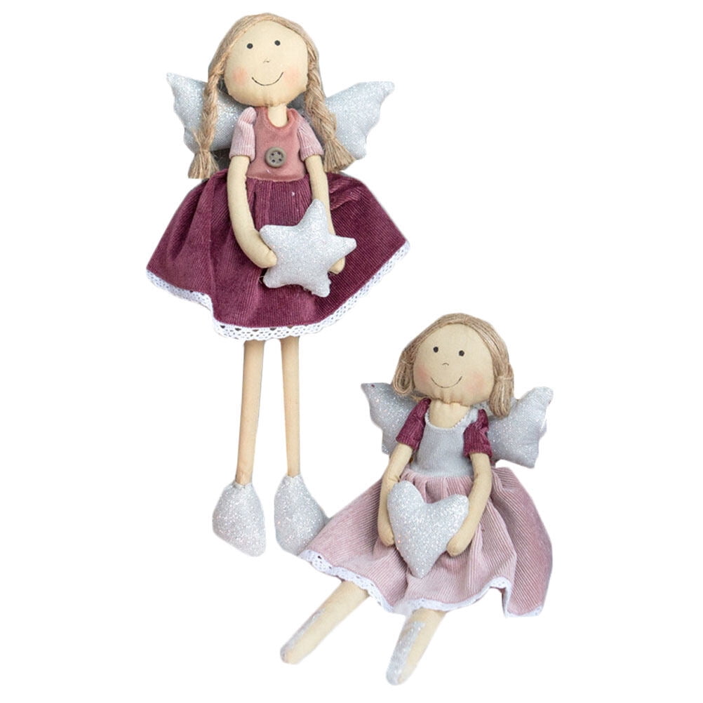 2Pcs Angel Doll Decoration Lovely Angel Dolls Christmas Desktop ...
