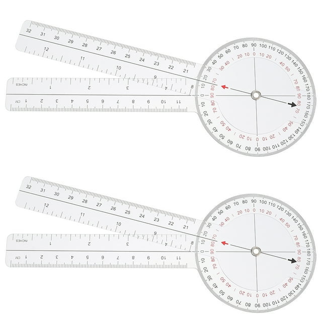 2Pcs Angle Ruler Goniometer Ruler Transparent Angle Ruler Measuring ...