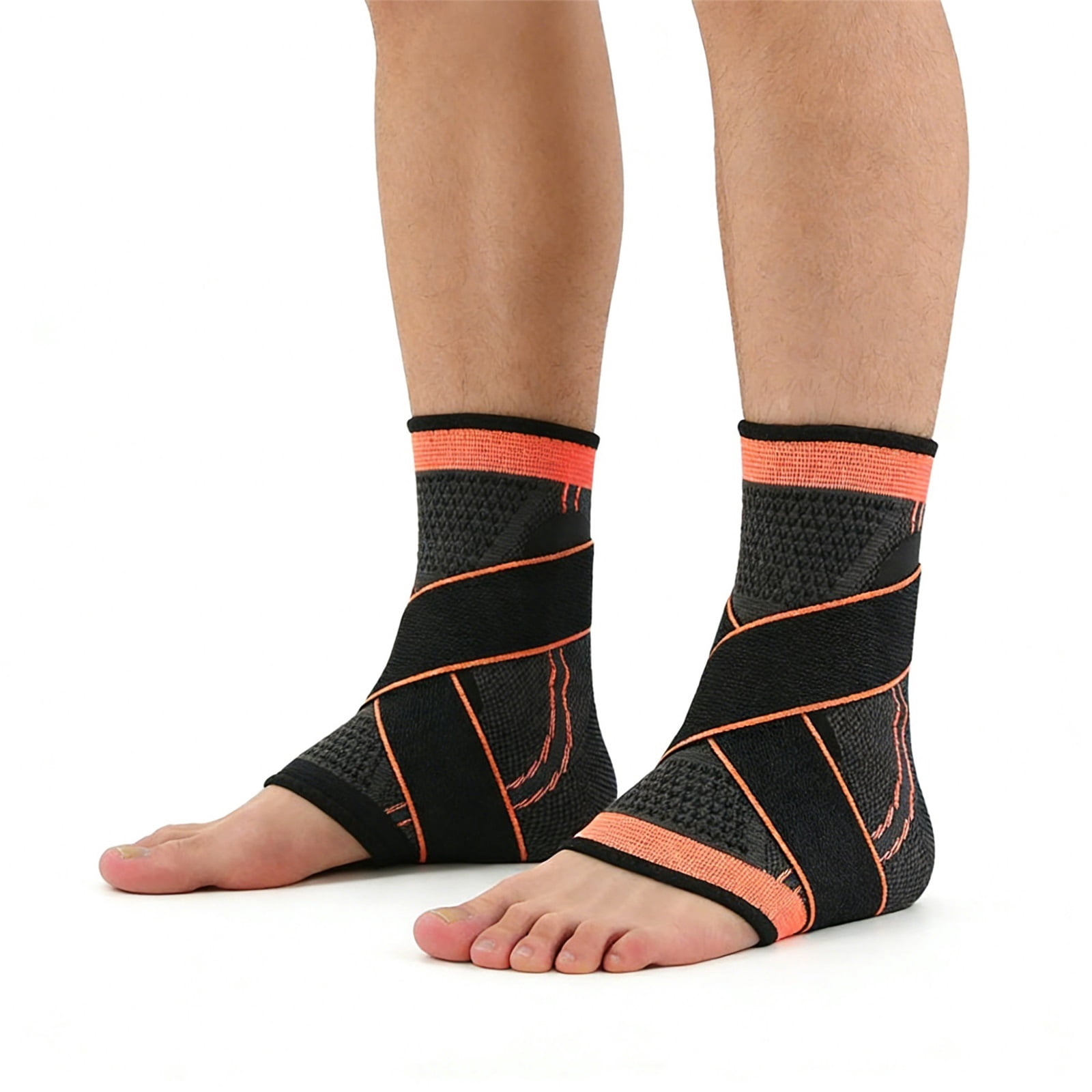 2Pcs Ankle Support Brace Compression Ankle Sleeve Wrap for Sprain ...