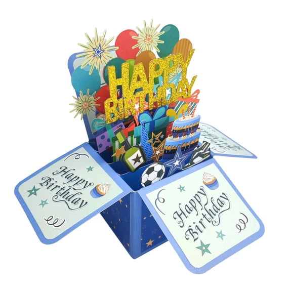 2Pcs Anniversary Scrapbook Birthday Card 3D Greeting Card With Envelope ...