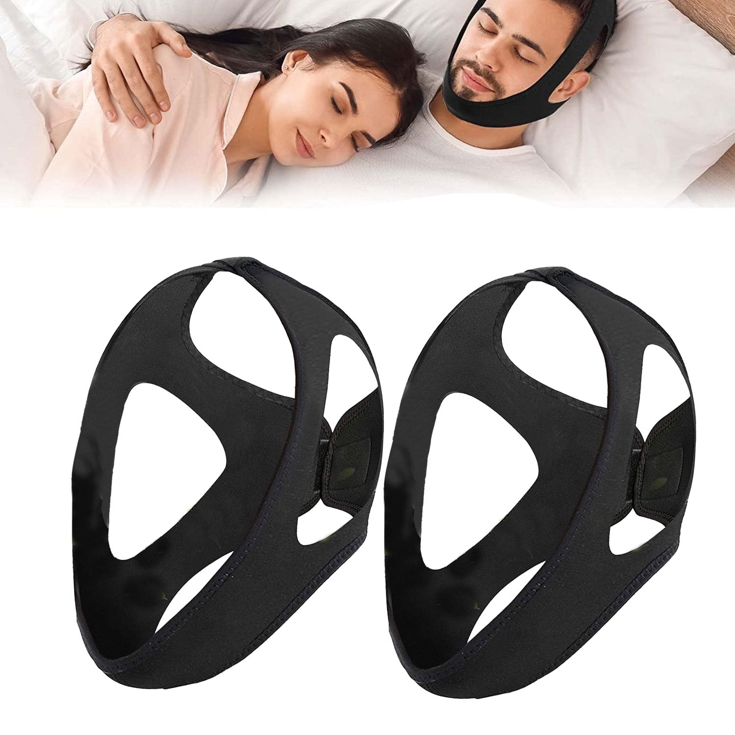2Pcs Anti Snoring Chin Strap, Adjustable Sleep Jaw Head Device ...