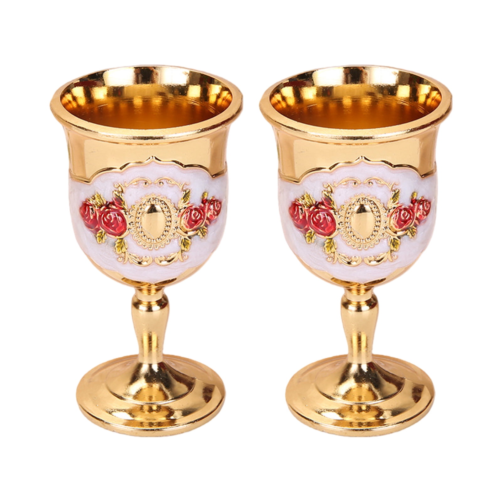 2Pcs Antique Design Metal Goblets Chalices For And Table Setting ...