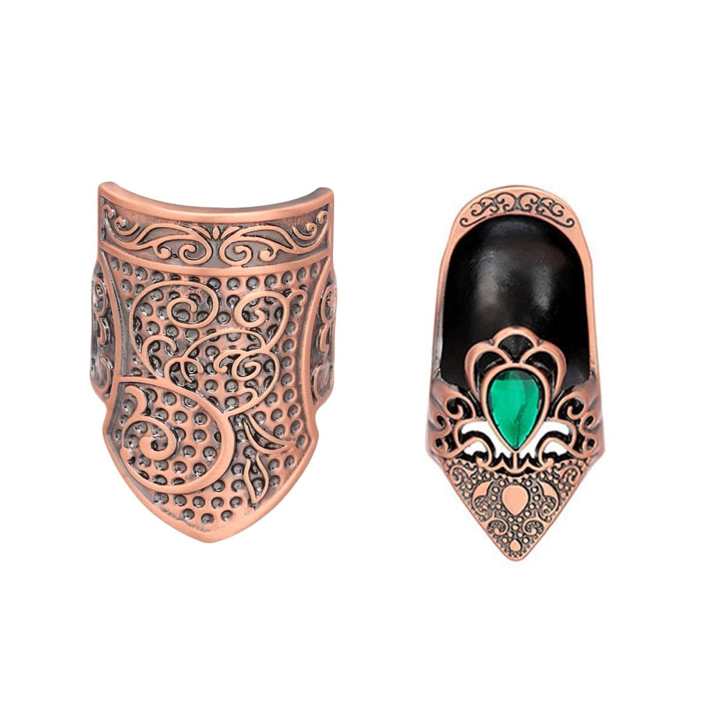 2Pcs Antique Metal Thimble Finger Protector for Embroidery Needlework ...