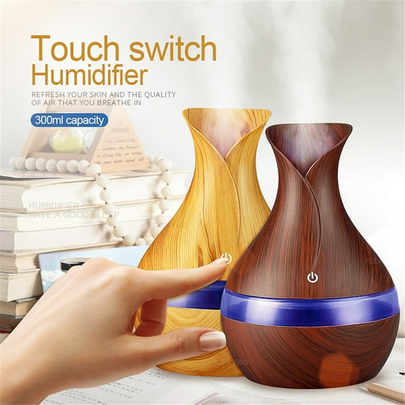 2Pcs Aroma Oil Diffuser Yannianjz Aroma Oil Diffuser with LED Light ...
