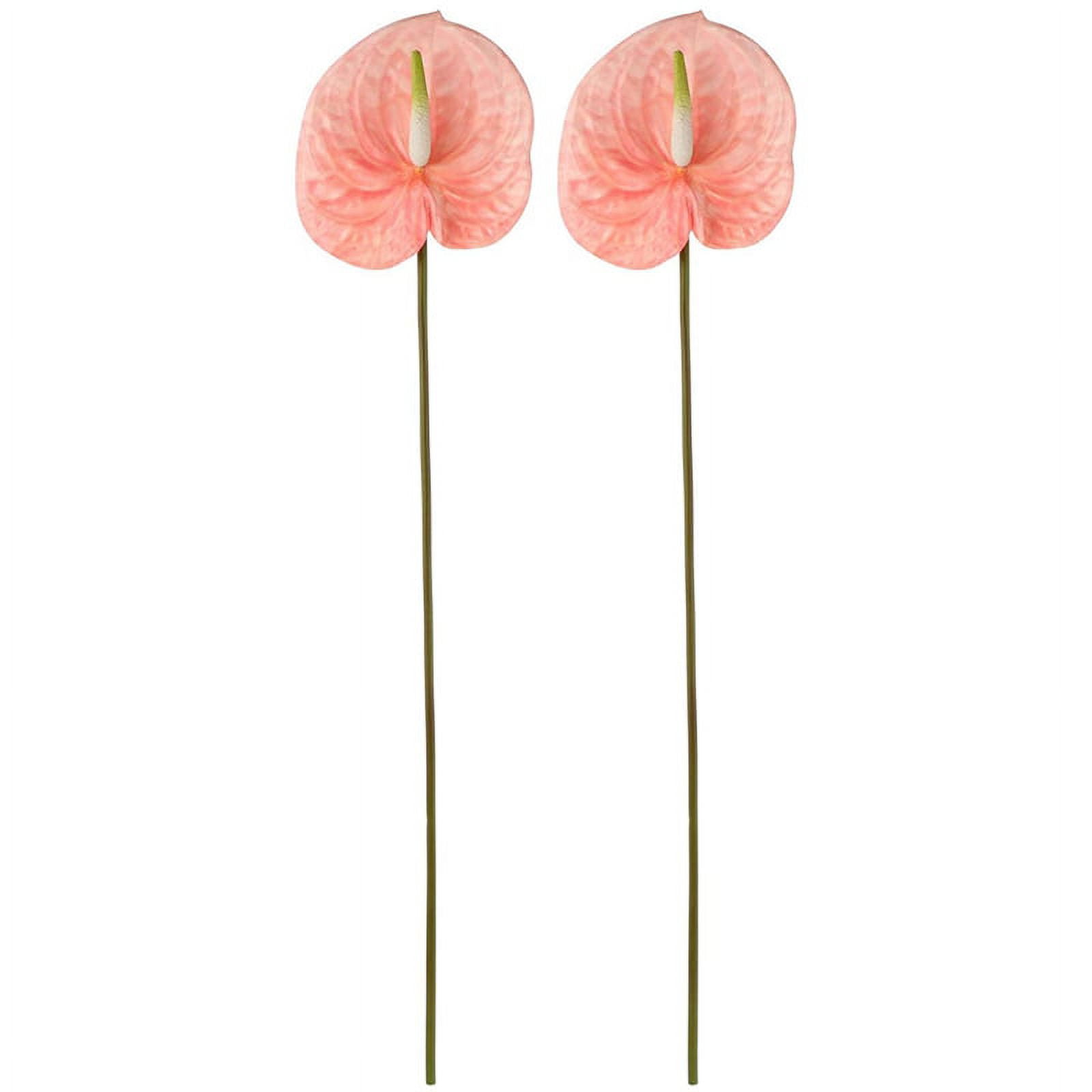 2Pcs Artificial Anthurium Flowers RealContactBouquet for Home Decor ...