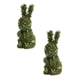 2Pcs Artificial Bunny Rabbit Topiary Tree Pot Desk Rabbit Figurine Ornament, 2026 New Rabbit ...