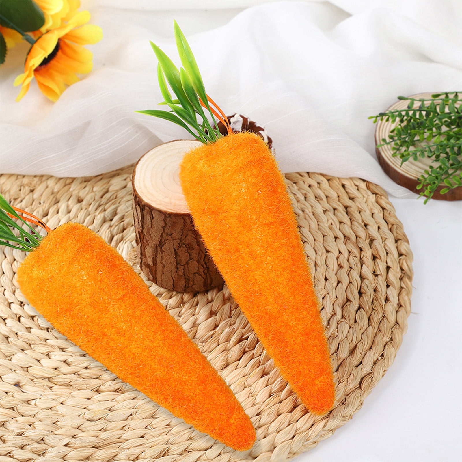 2Pcs Artificial Carrots, Fake Carrot Easter Decorations Simulated ...