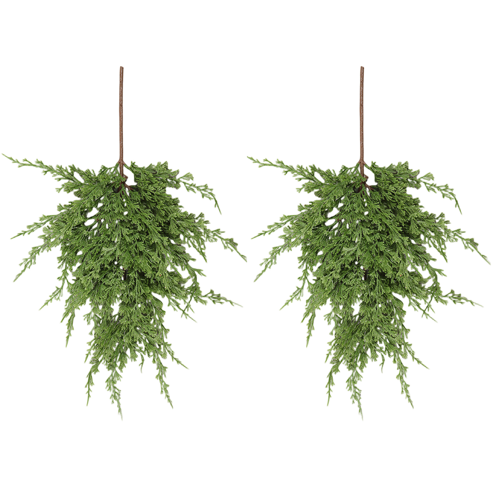 2Pcs Artificial Christmas Teardrop Pine Needle Hanging Swag Artificial ...