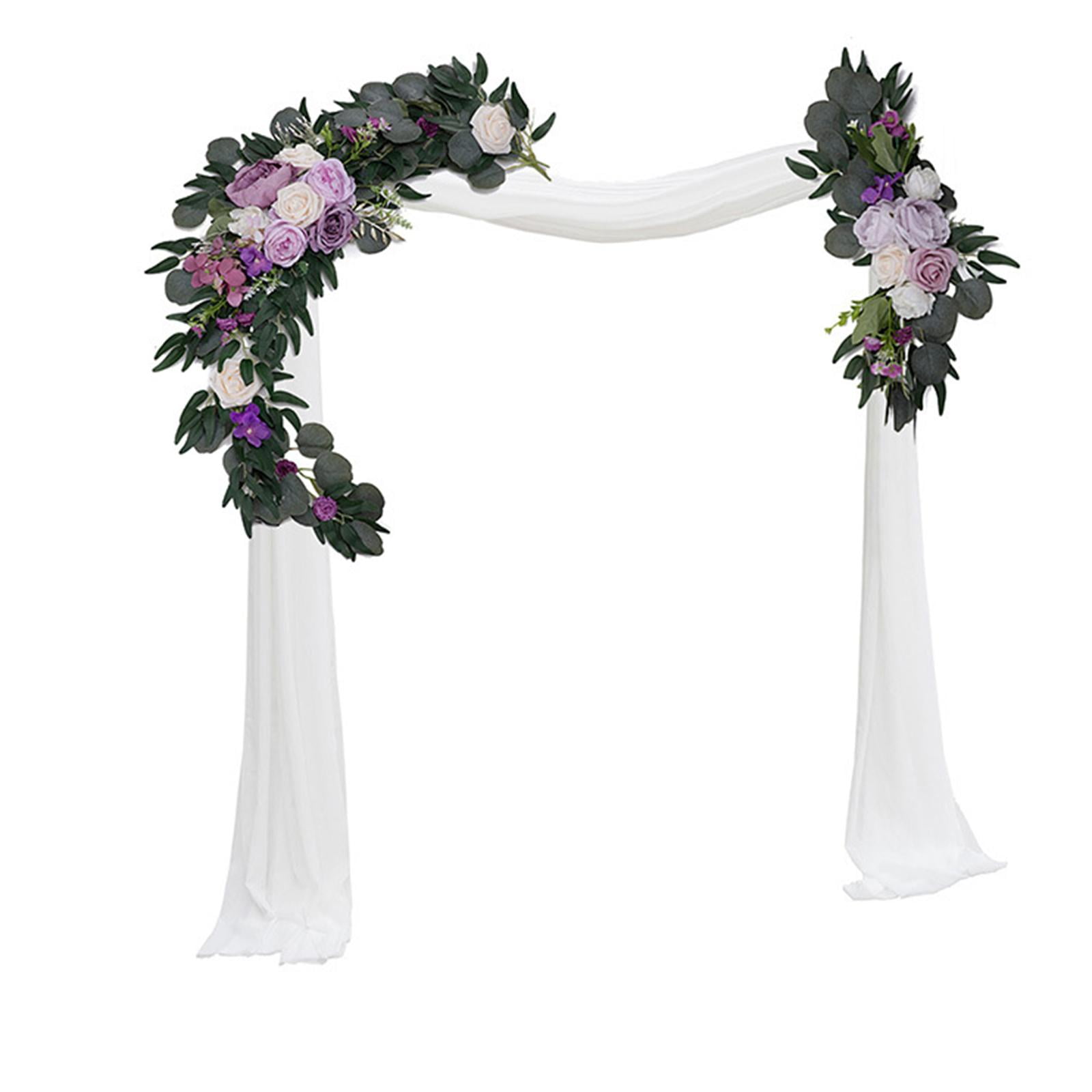 2Pcs Artificial Flower Swag Wedding Arch Flowers Set of Flower Swag ...