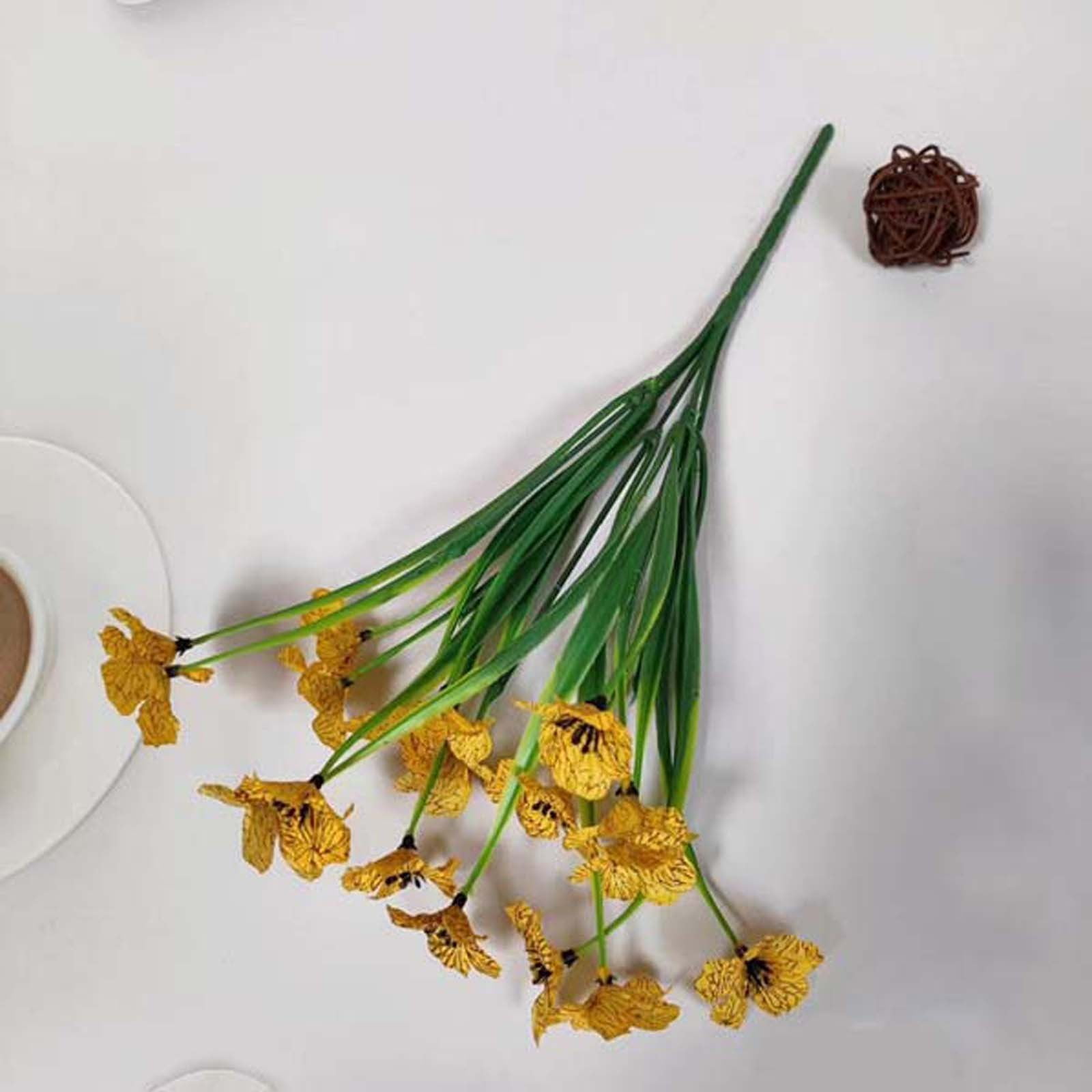 2Pcs Artificial Flowers Outdoor UV Resistant Fake Flowers Decorative ...