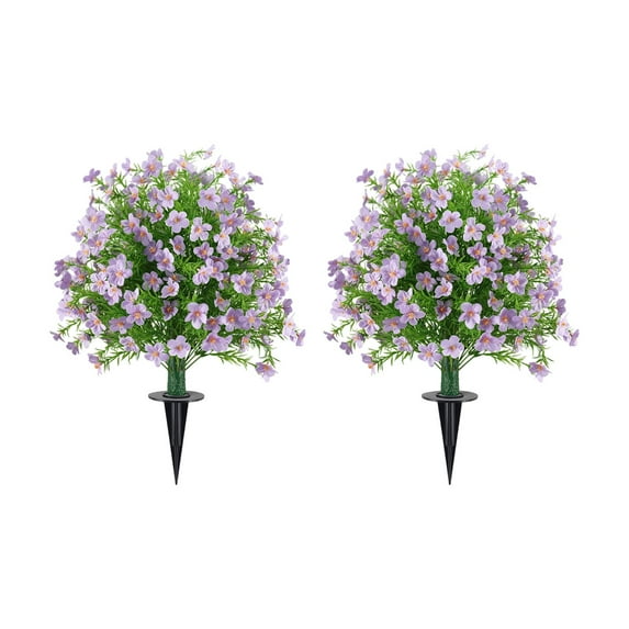 2Pcs Artificial Flowers Spring Garden Decorations, 24" Fresh Fake ...