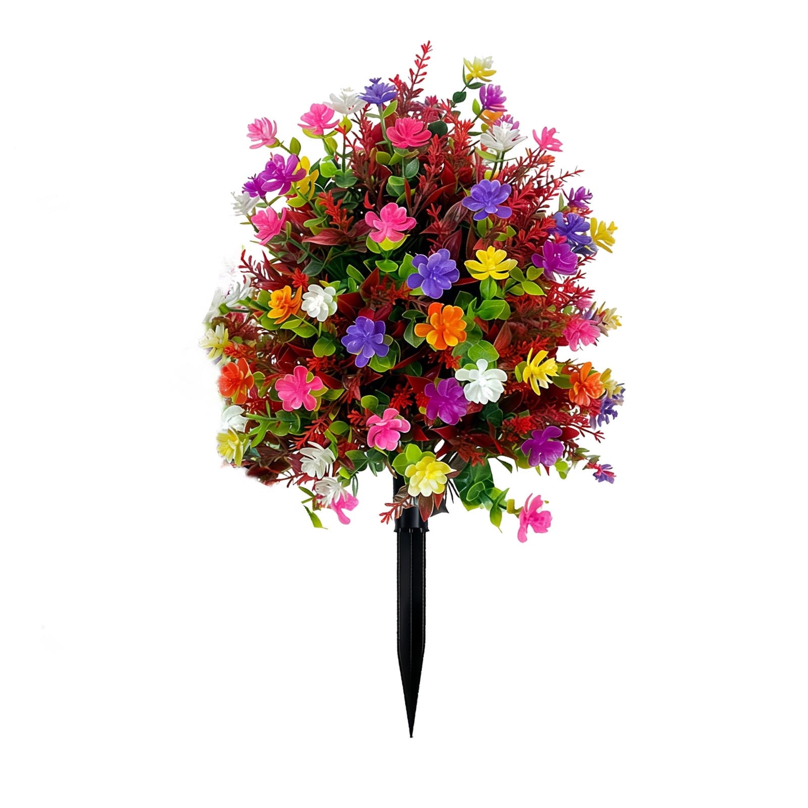 2Pcs Artificial Ground-Insert Floral Decor, UV Resistant Waterproof ...