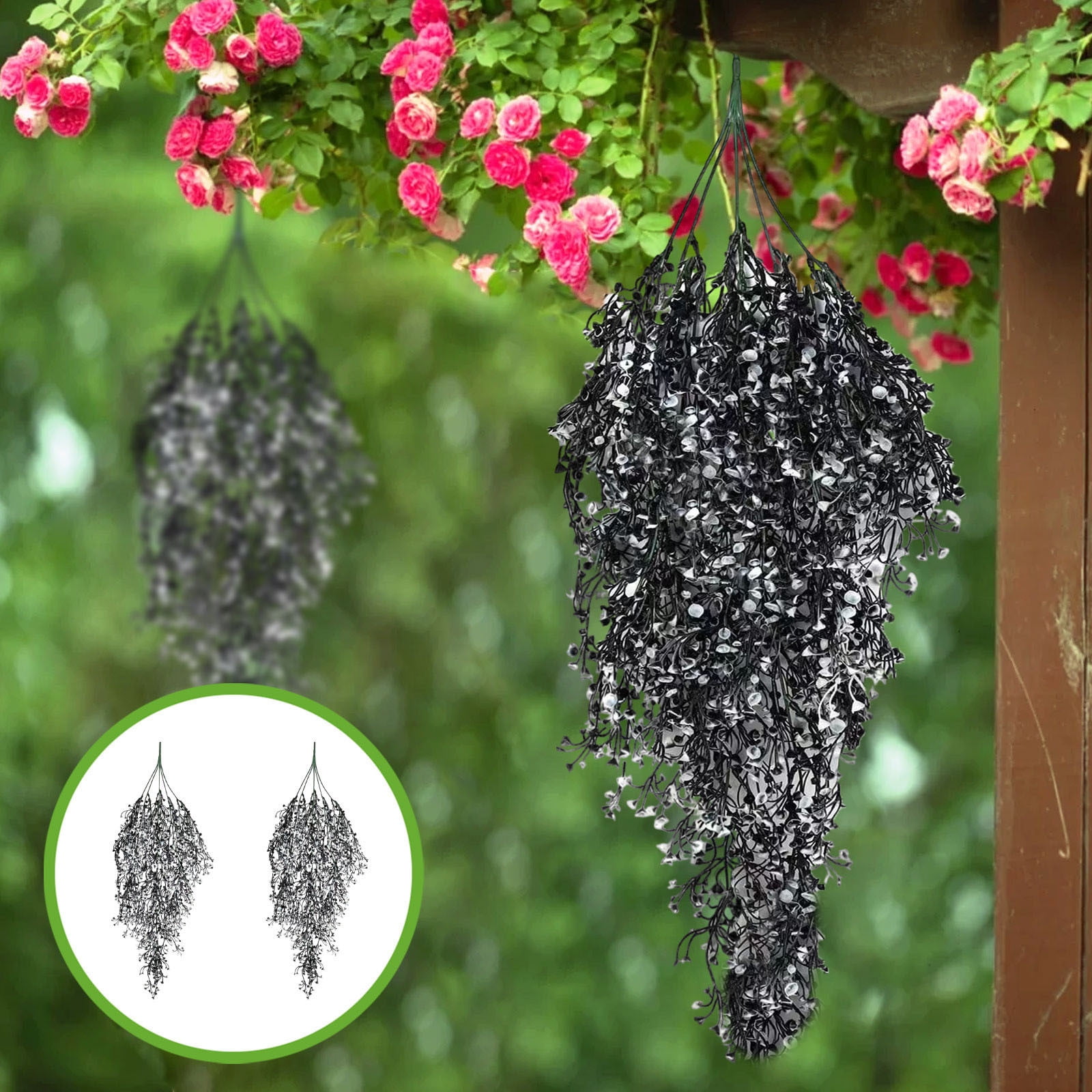 2Pcs Artificial Hanging Plants 80cm Fake Ivy Vine Leaves for Indoor ...