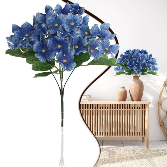 2Pcs Artificial Hydrangea Bouquets, Artificial Flower for Festival ...