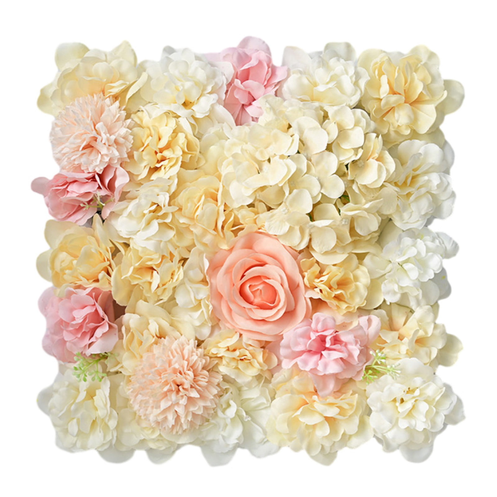 2Pcs Artificial Wall Flower Wall Panel Set 3D Silk Hydrangea Rose ...