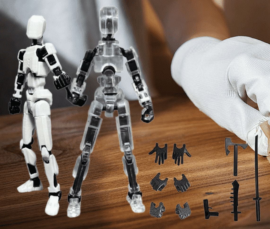 2Pcs 3D Printed Movable Multi-jointed Titan 13 Action Figure Clear ...