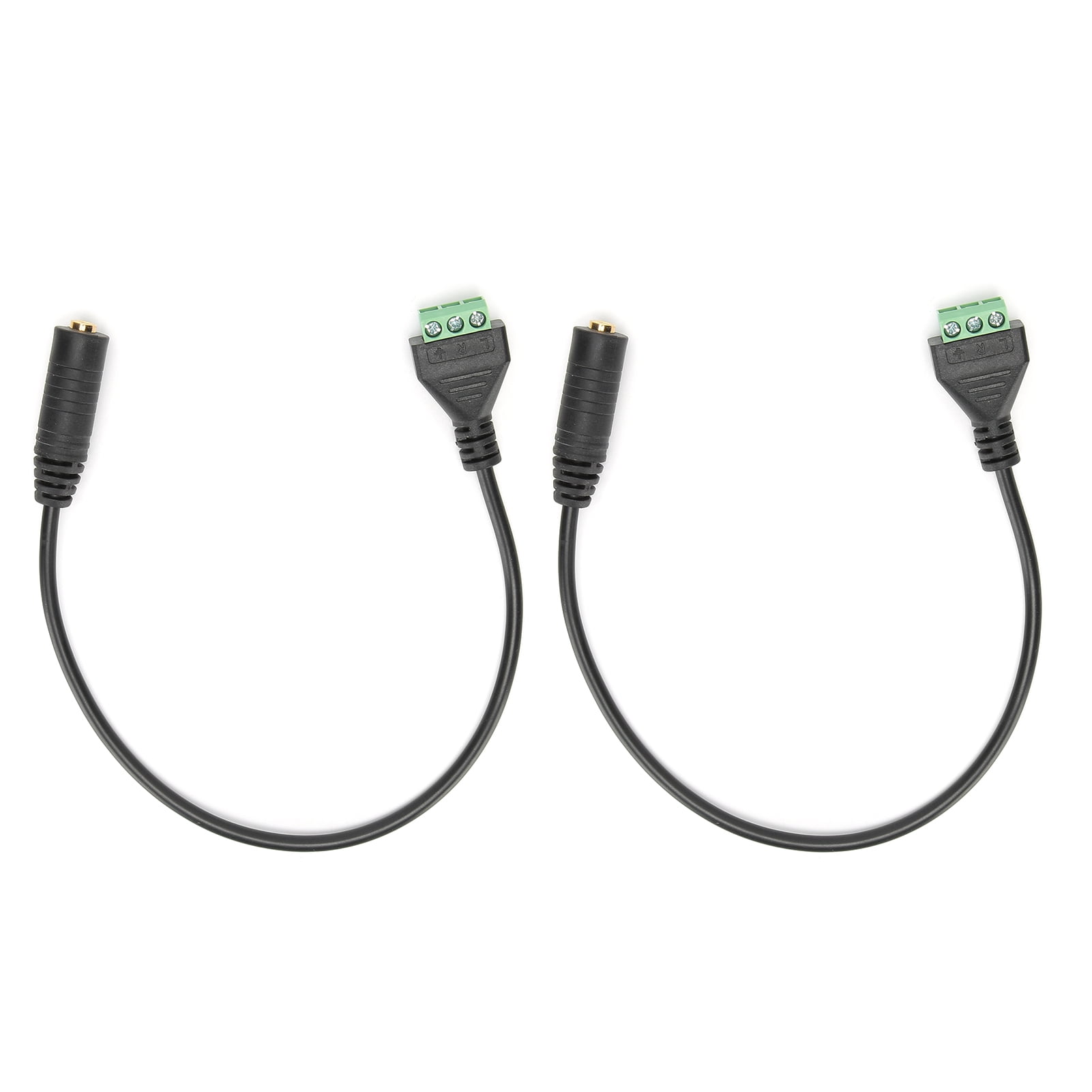 2Pcs Audio 3.5mm Female Socket Cable Gold‑Plated Video PC Solderless ...