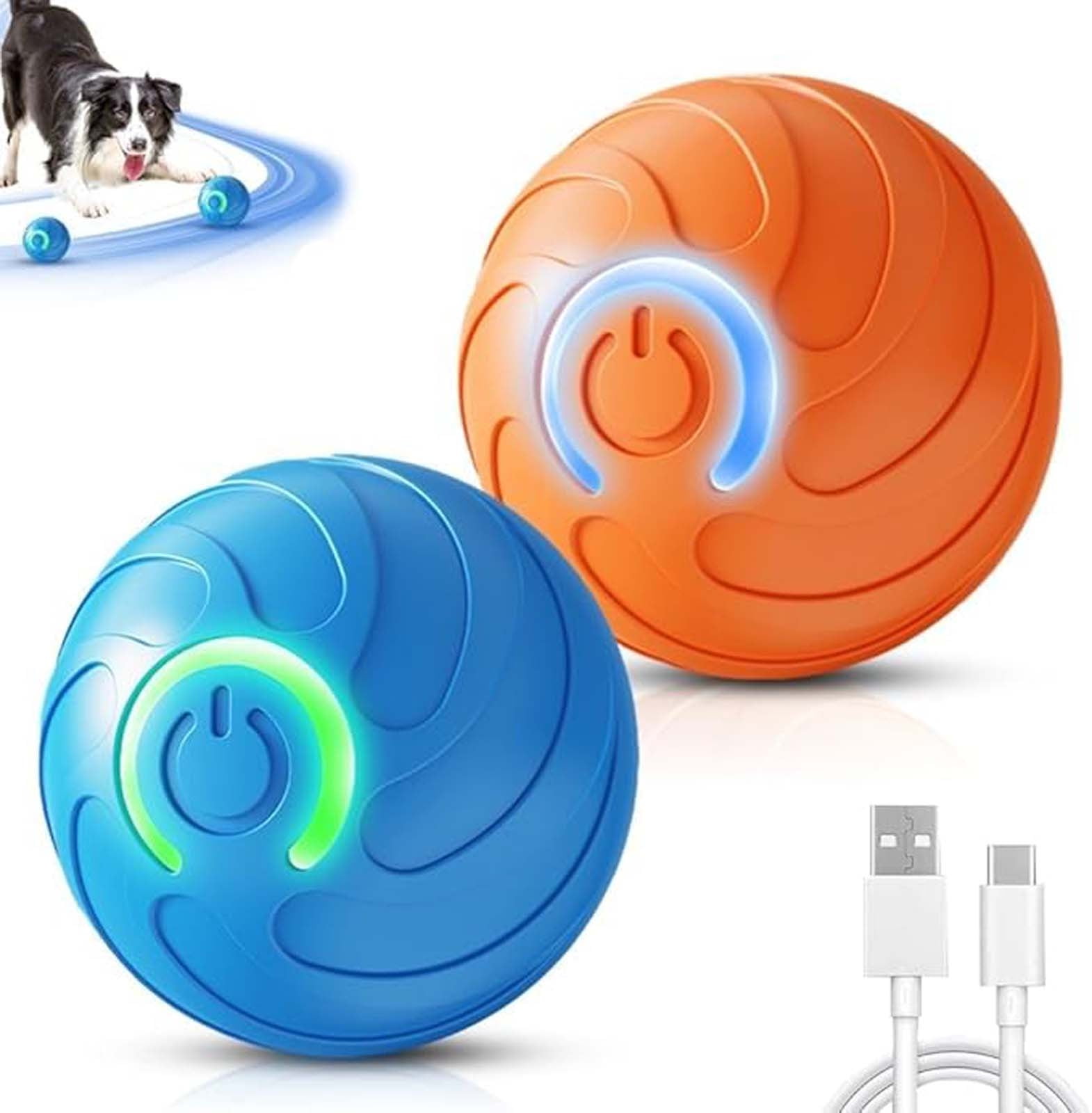 2Pcs Auto-Bouncing Vibration Ball – Interactive Motion Toy for Small ...