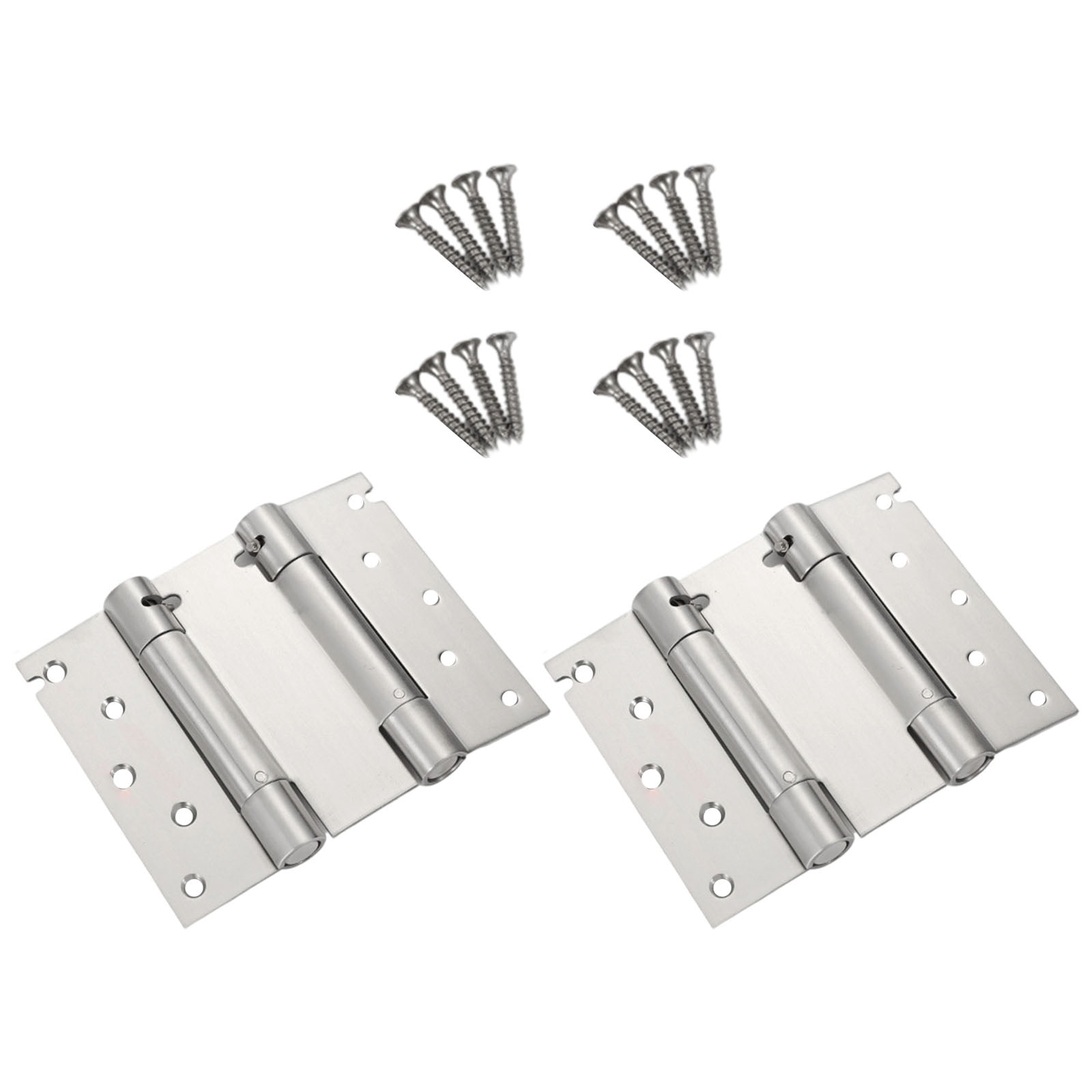 2Pcs Auto Closing Door Hinges Double Action Spring Loaded Steel ...