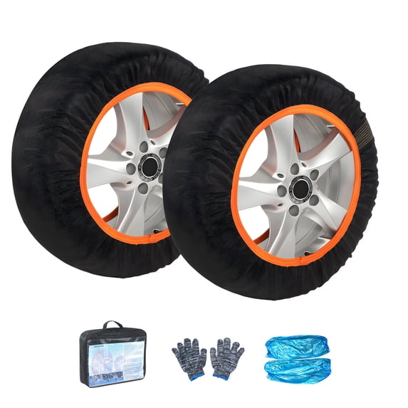 2Pcs Automotive Snow Socks for Tire Winter Driving Textile Snow Chains ...