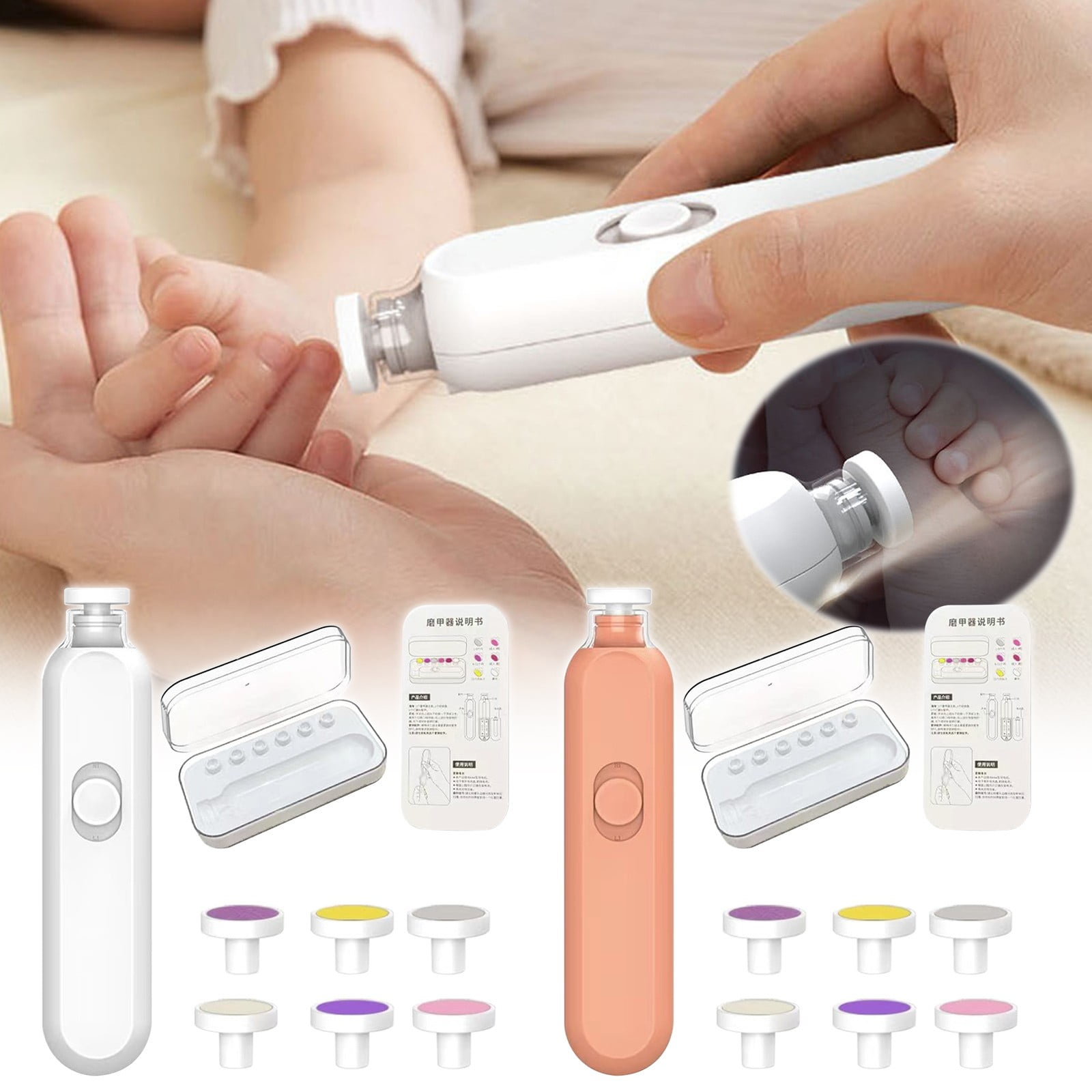 2Pcs Baby Nail Grinder under $5! Yrmaups Nail Buffer forbabies ...