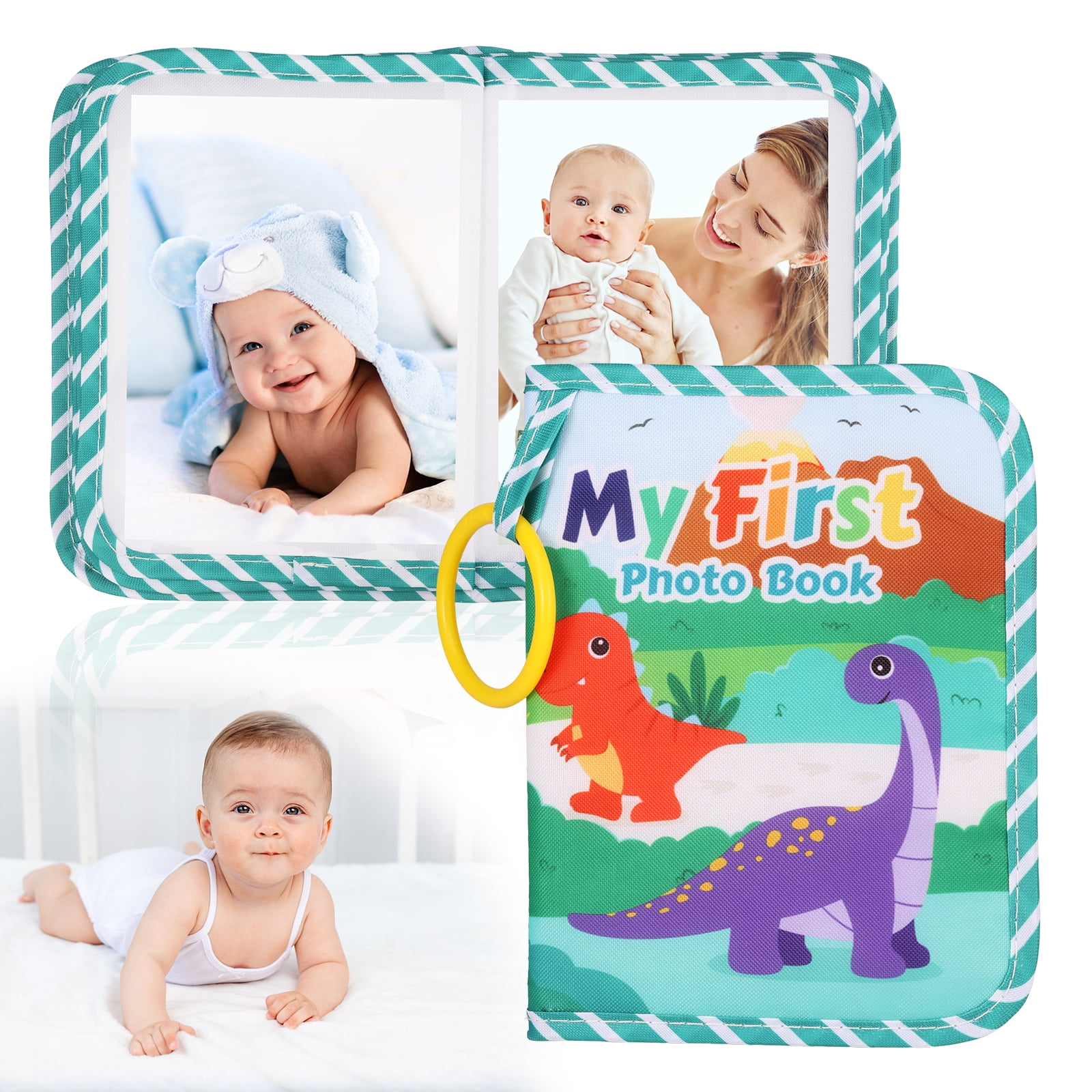 2Pcs Baby Photo Album Soft Cloth Photo Book Free Illustration My First ...