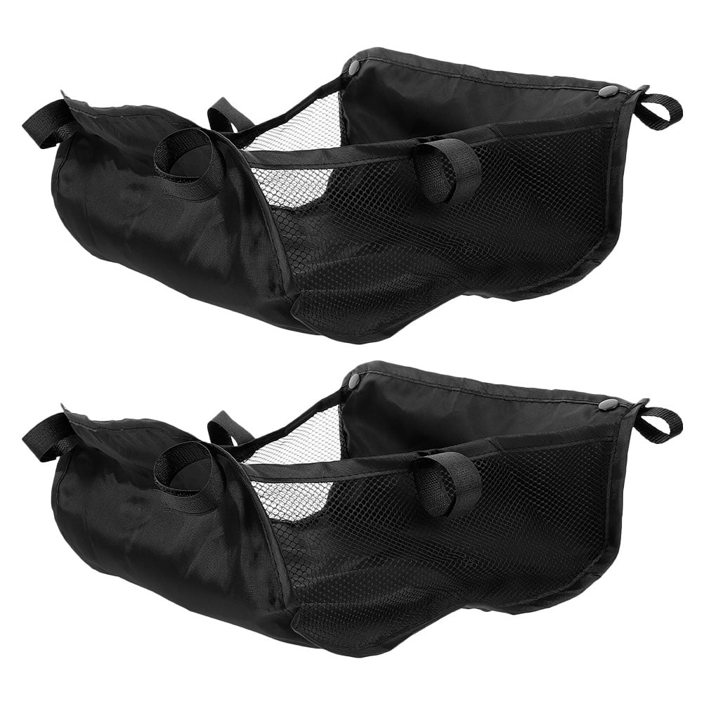 2Pcs Baby Stroller Basket Black Umbrella Stroller Mesh Storage Bag ...