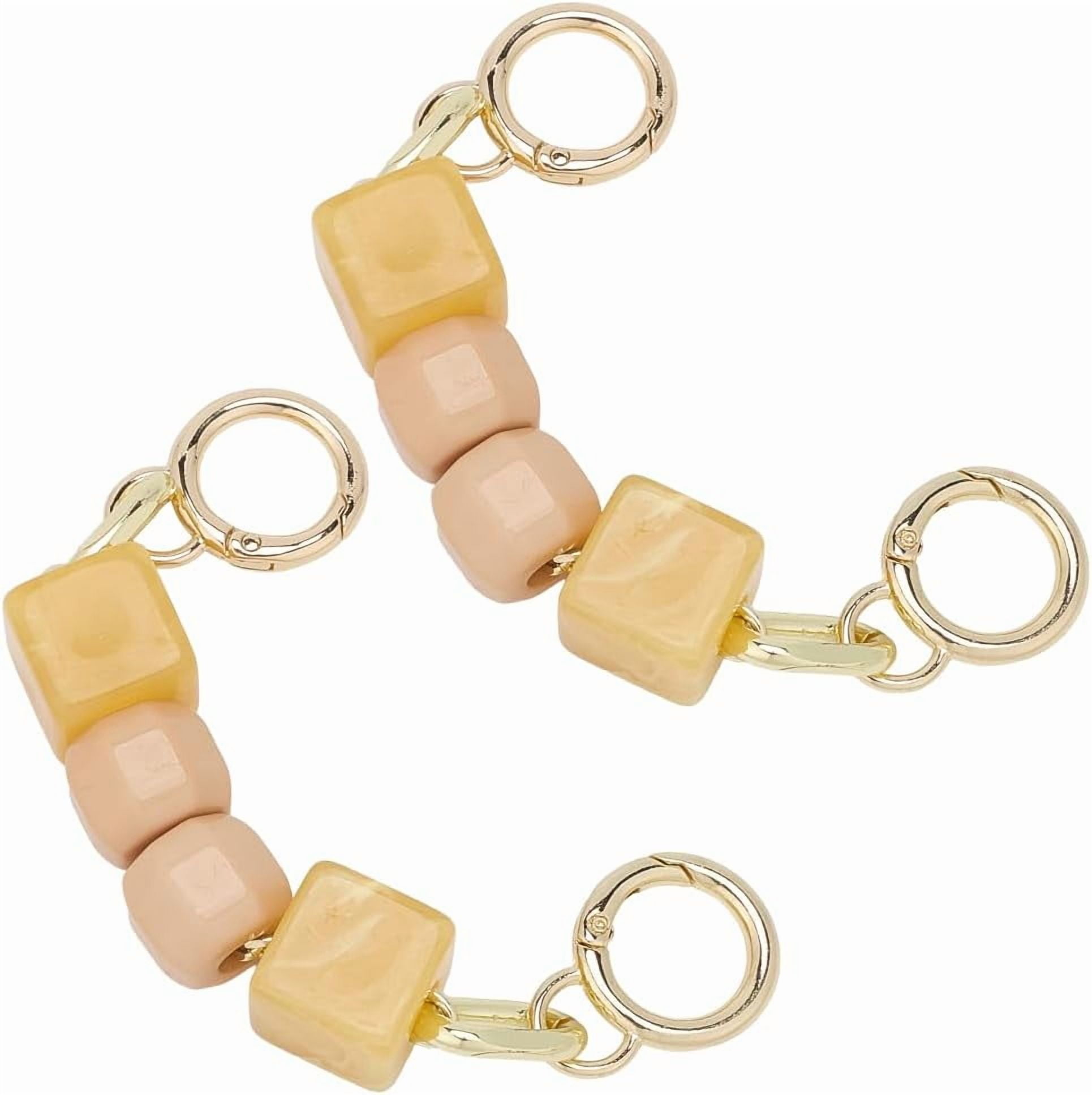 2Pcs Bag Chain Extension Beaded Purse Strap Extender 15.5cm Short Resin ...