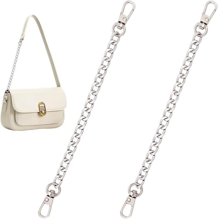 2Pcs Bag Extender Chain 7.87" Platinum Handbag Strap Extender Chain ...