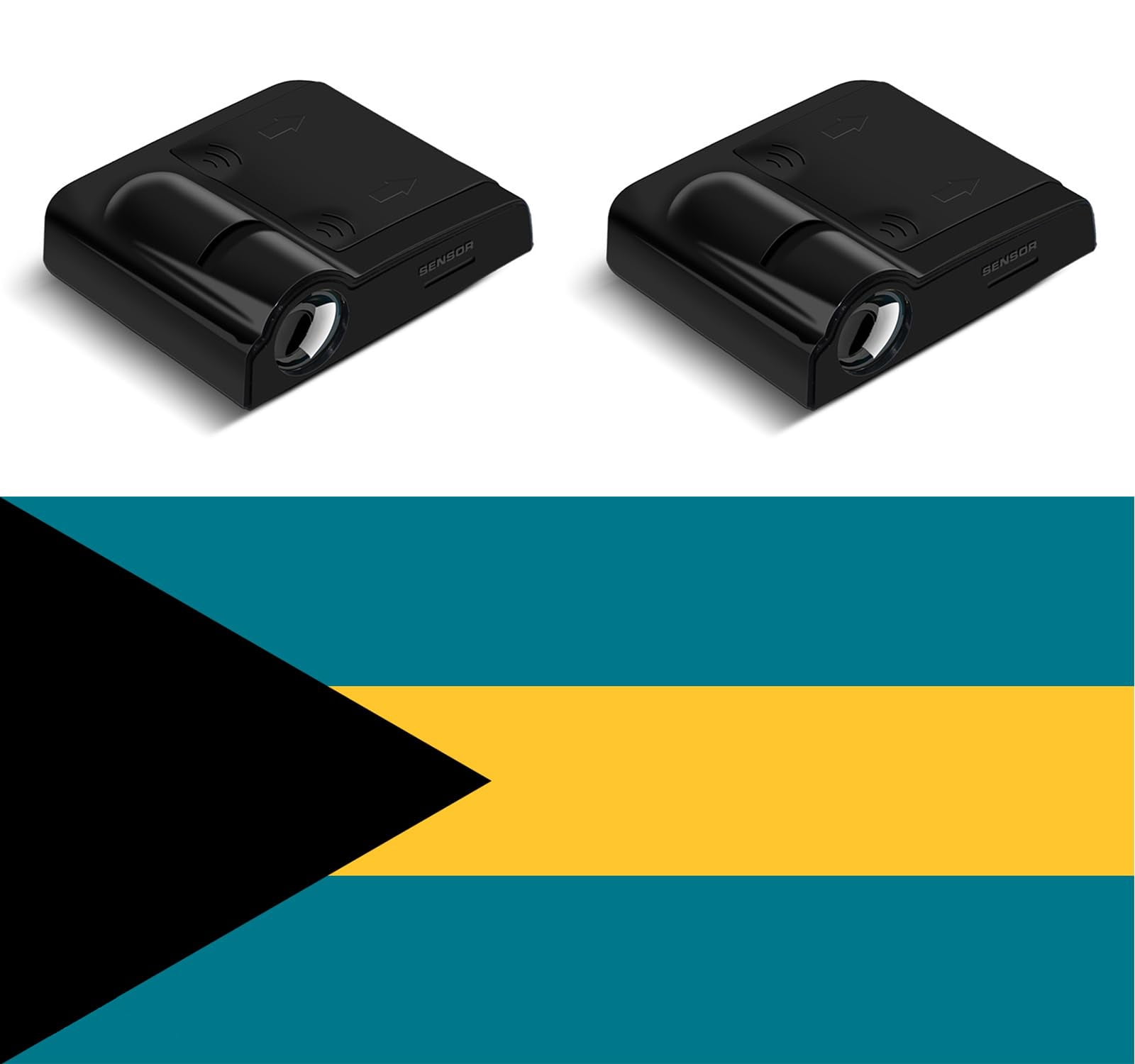 2Pcs Bahamas Flag Car KEF16 Door Lights Logo Projectors. Bahamas Flag ...