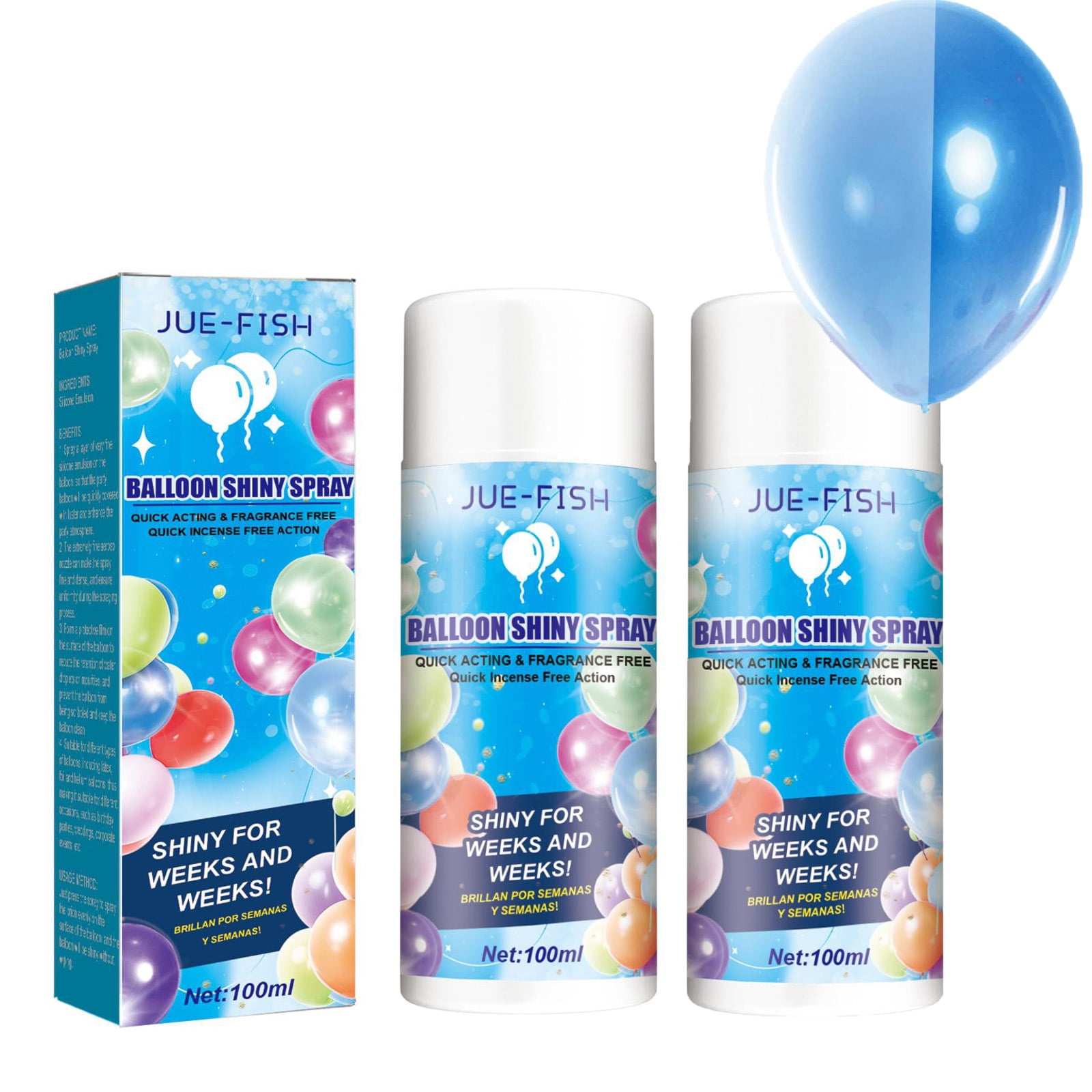 2Pcs Balloon Shine Spray- 100ml Latex Balloons Balloon Shiny Spray for ...