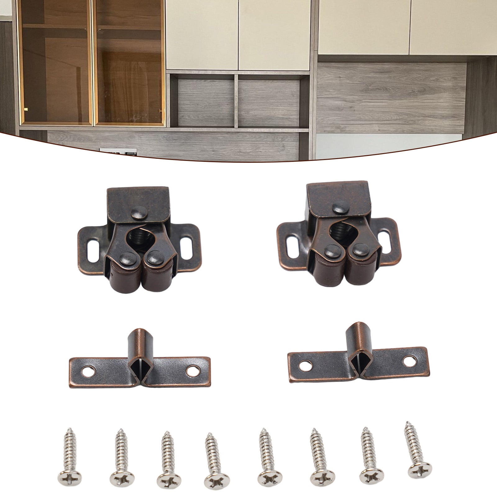 2Pcs Bantam Door Clips Wardrobe Cabinet Door Touch Beads Card Type ...