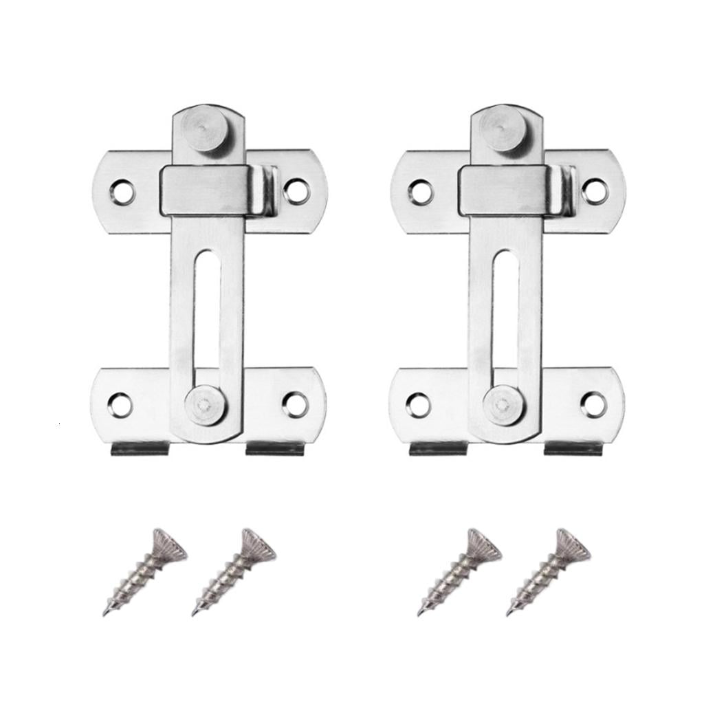 2Pcs Barn Door Lock Sliding Door Locks Stainless Steel Flip Safety Door ...