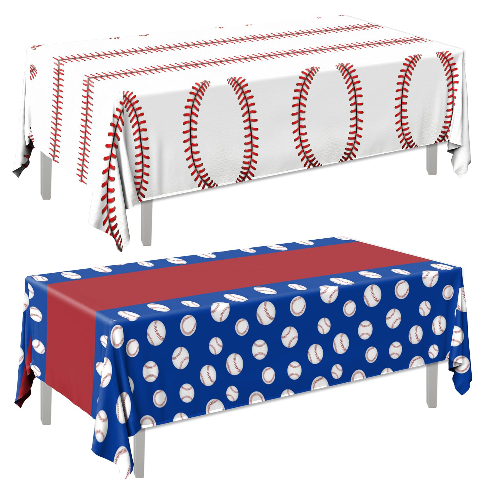 2Pcs Baseball Tablecloths-Baseball Party Decorations Sports Baseball ...