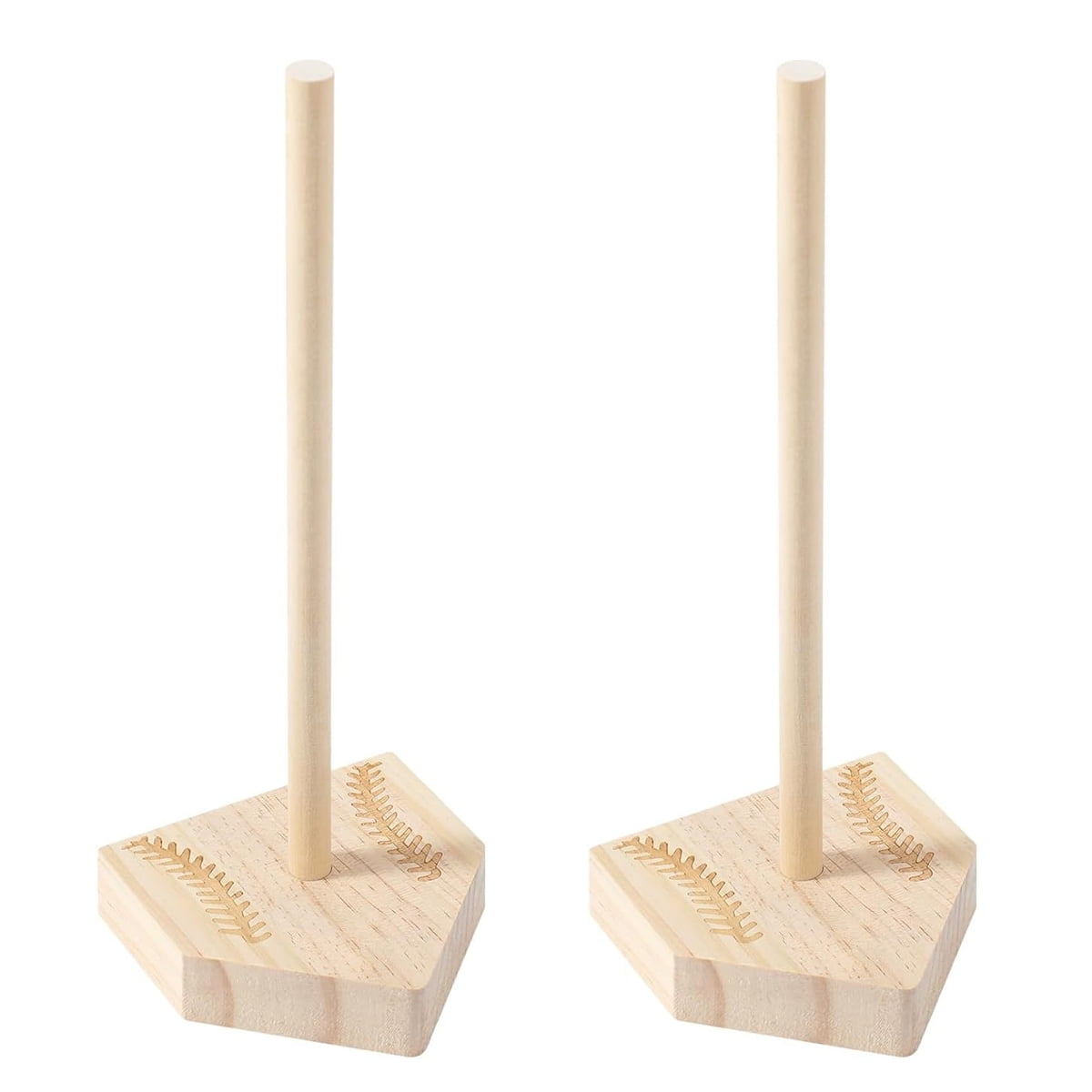 2Pcs Baseball Wooden Ring Holder, 10 Inch Softball Ring Display Stand ...