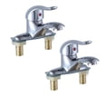 2Pcs Bathroom Faucet Alloy 2 Hole Handle Faucet Hot And Cold Water ...