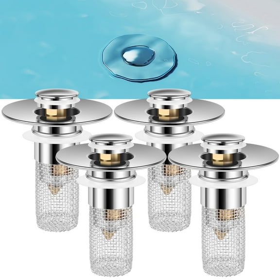 Upgraded 3 in 1 Bathroom Sink Drain Strainer, Universal Pop Up Stopper ...