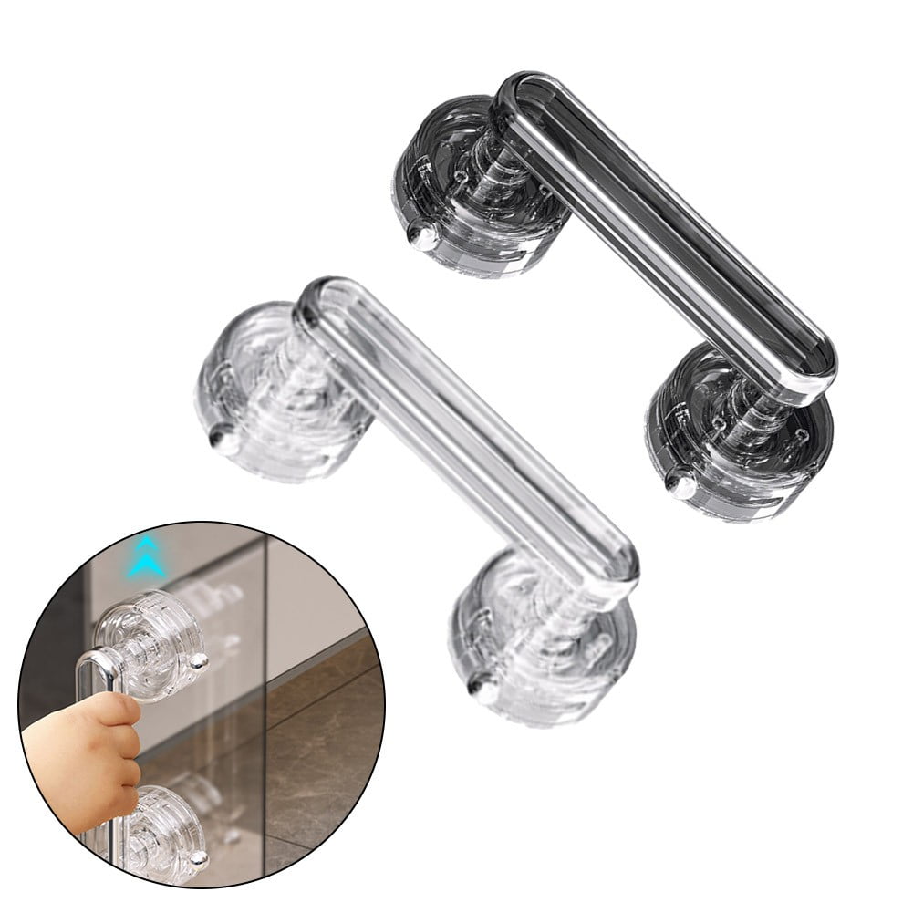 2Pcs Bathroom Suction Cup Safety Handrails Glass Door Handle Vacuum ...