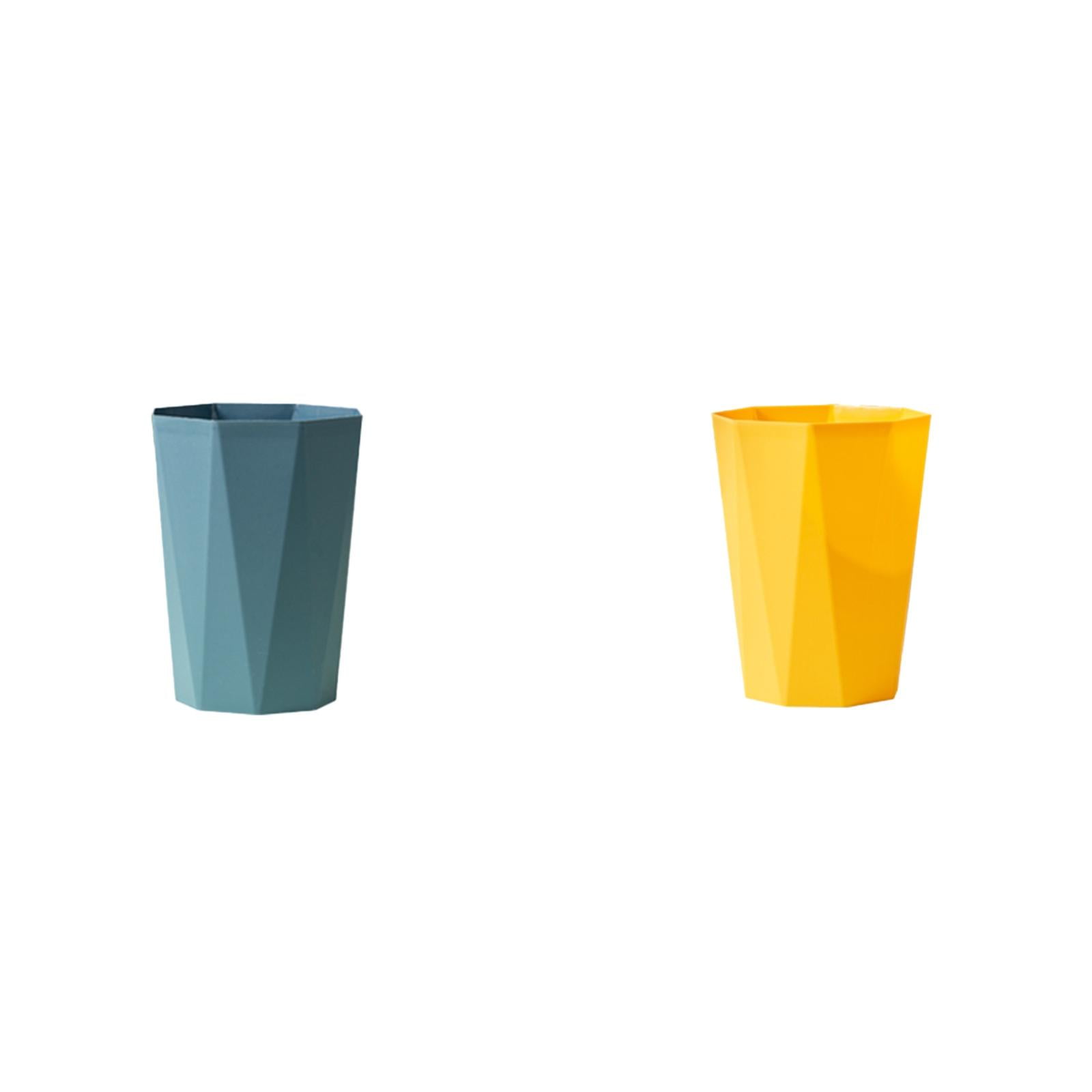 2Pcs Bathroom Trash Can,Small Trash Can,Plastic Diamond Shaped Garbage ...