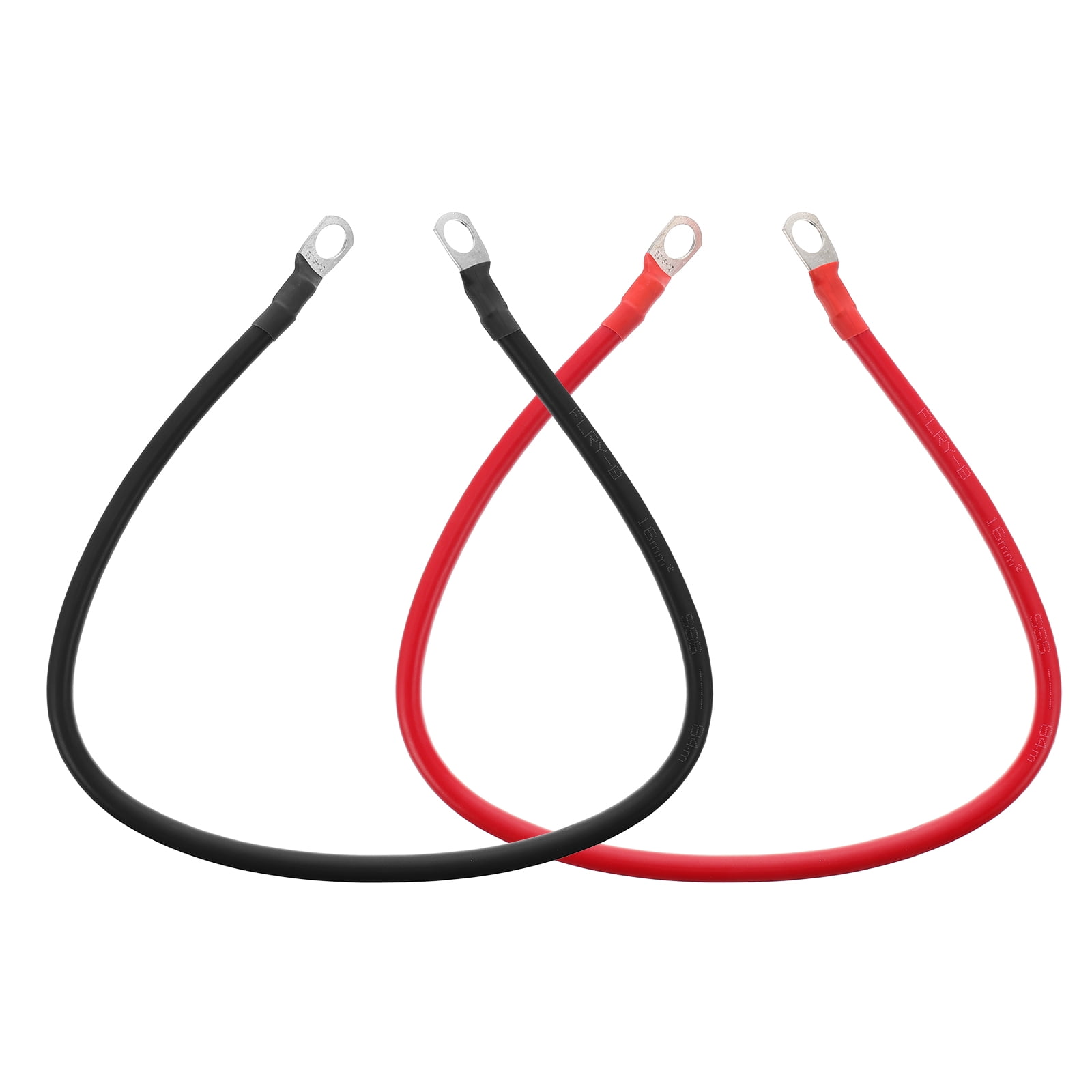 2Pcs Battery Cable Power Cable with Ring Eyelets Car Battery Cable for ...