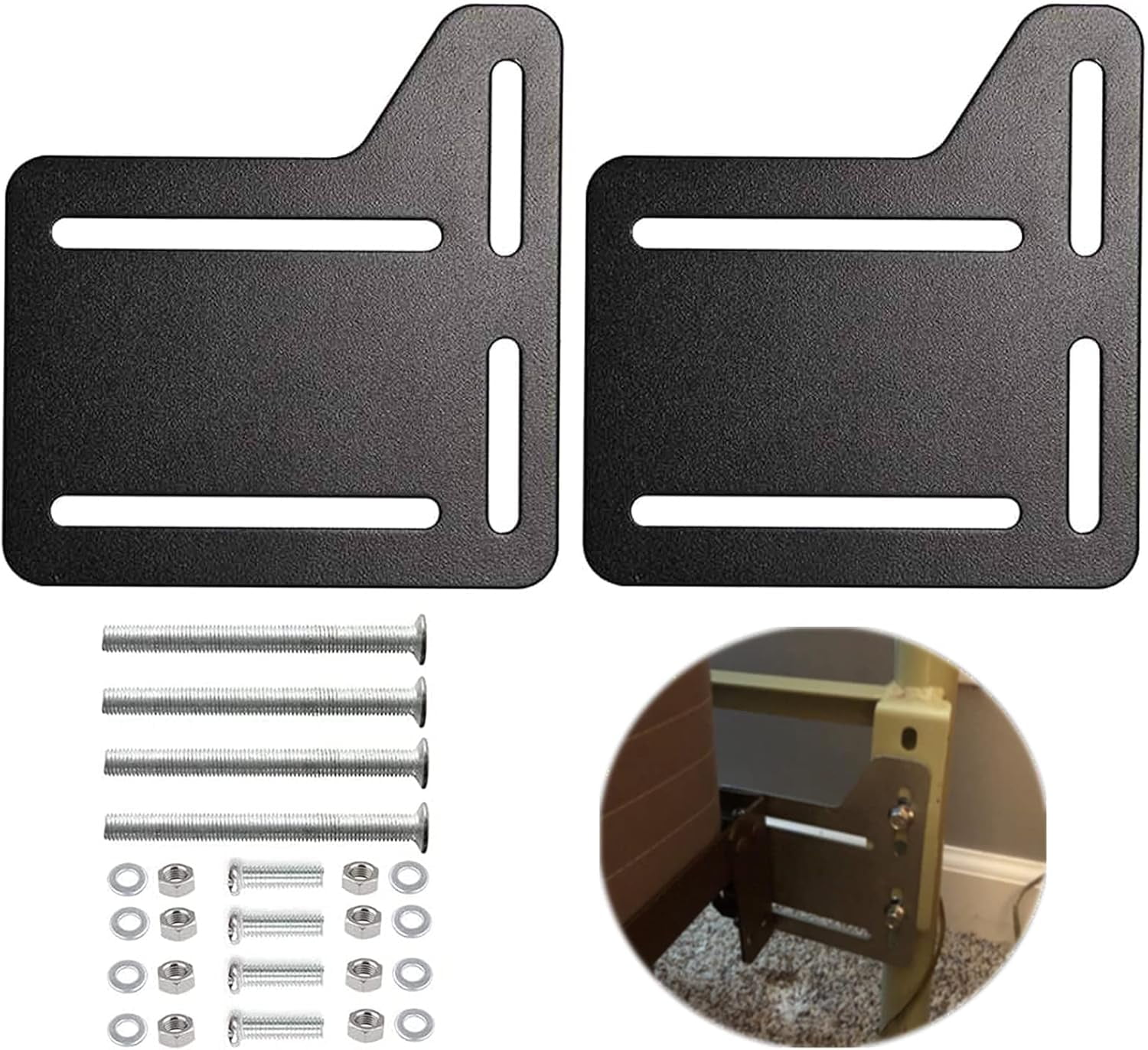 2Pcs Bed Frame Conversion Kit,Bed Frame Adapter Bracket,Heavy Duty Bed ...